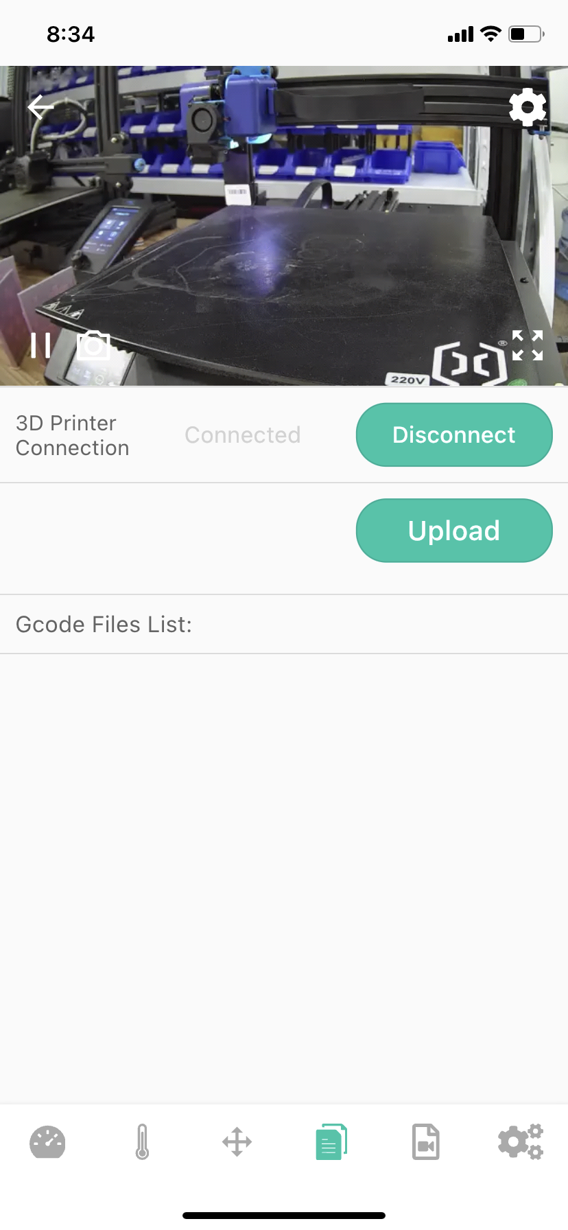 Upload Gcode File Beaglecam